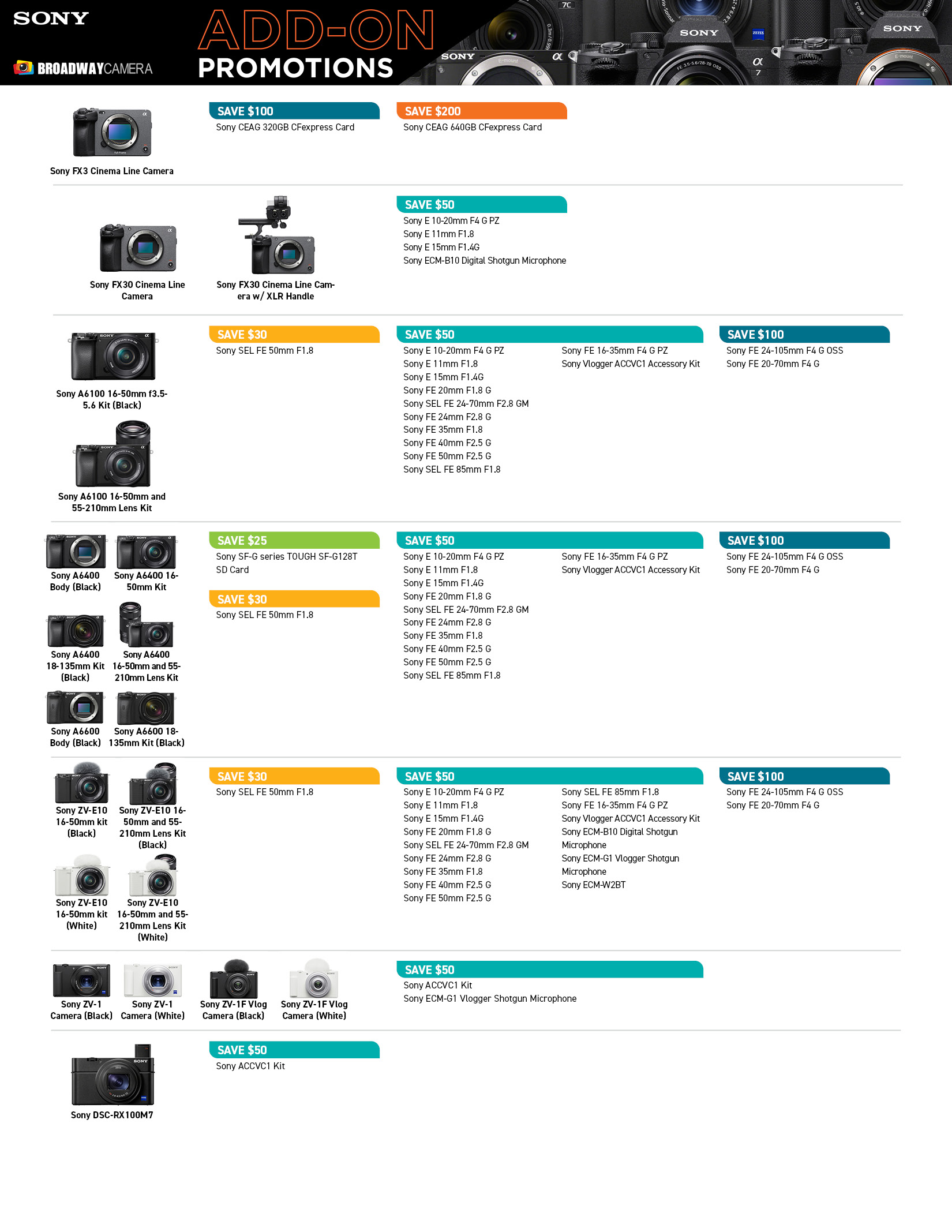 Sony Add-On Promotions