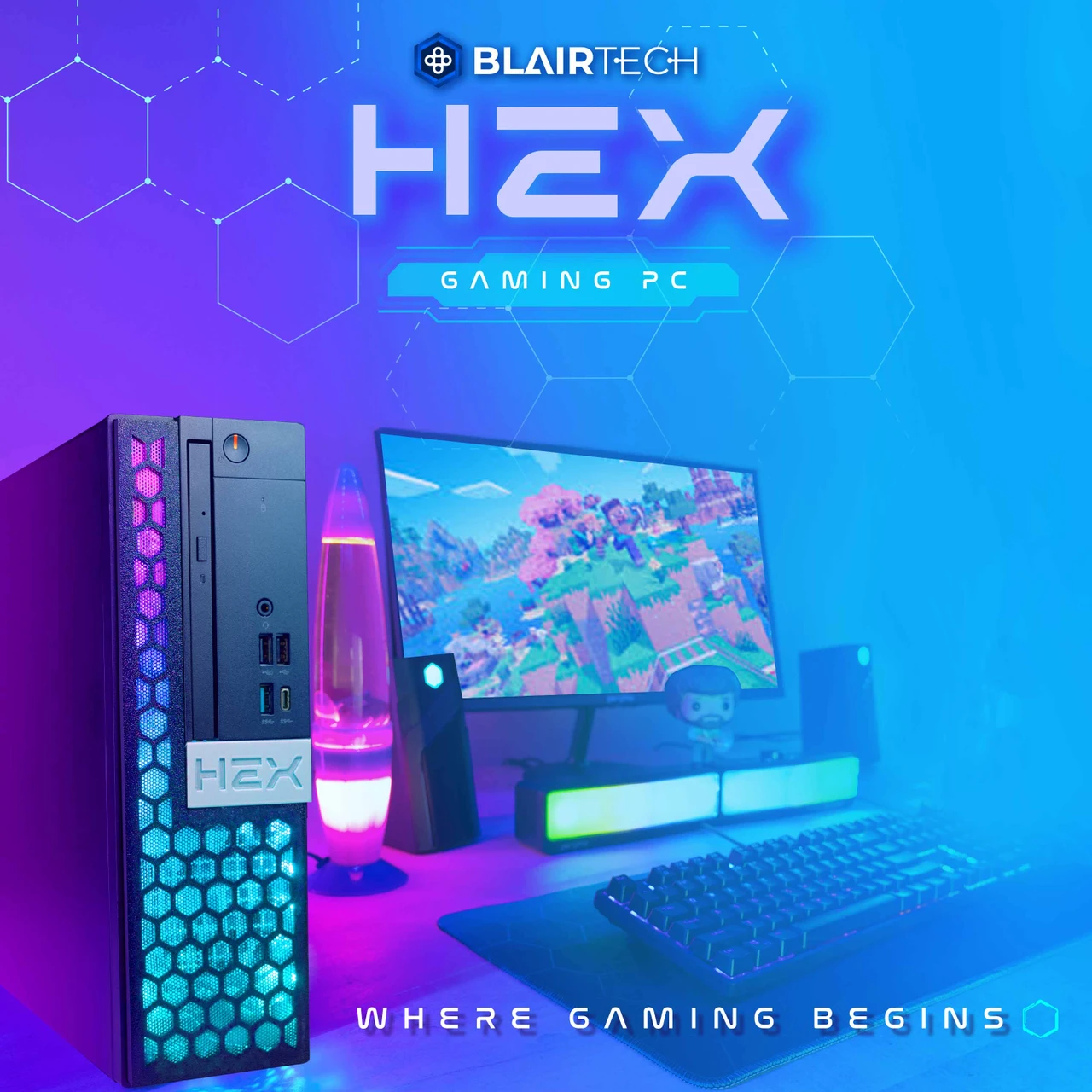 BlairTech HEX Gaming Computer - Intel i5-8500 Hexa-Core Processor ...