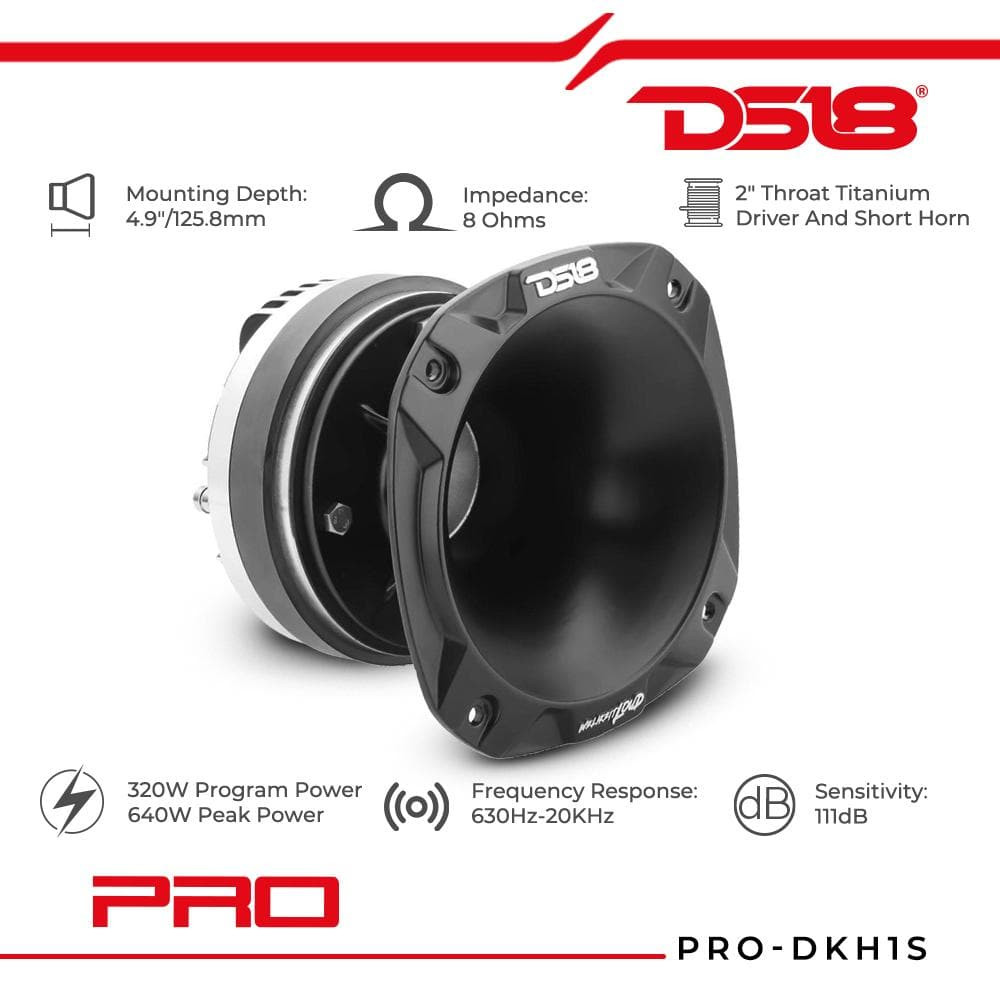 DS18 - PRO 2" Throat Titanium Compression Driver and Short Horn - Kit ...