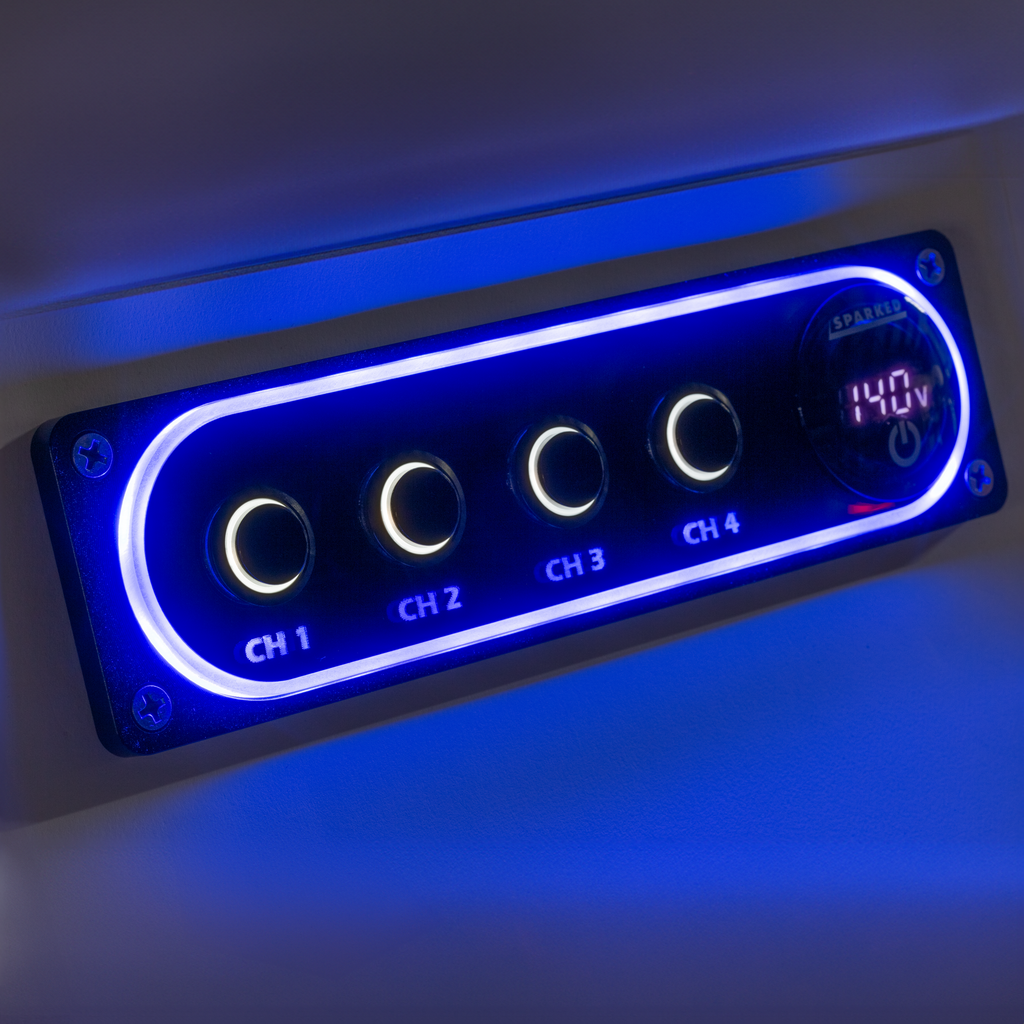 Sparked Innovations Single DIN Premium Switch and Voltmeter With ...