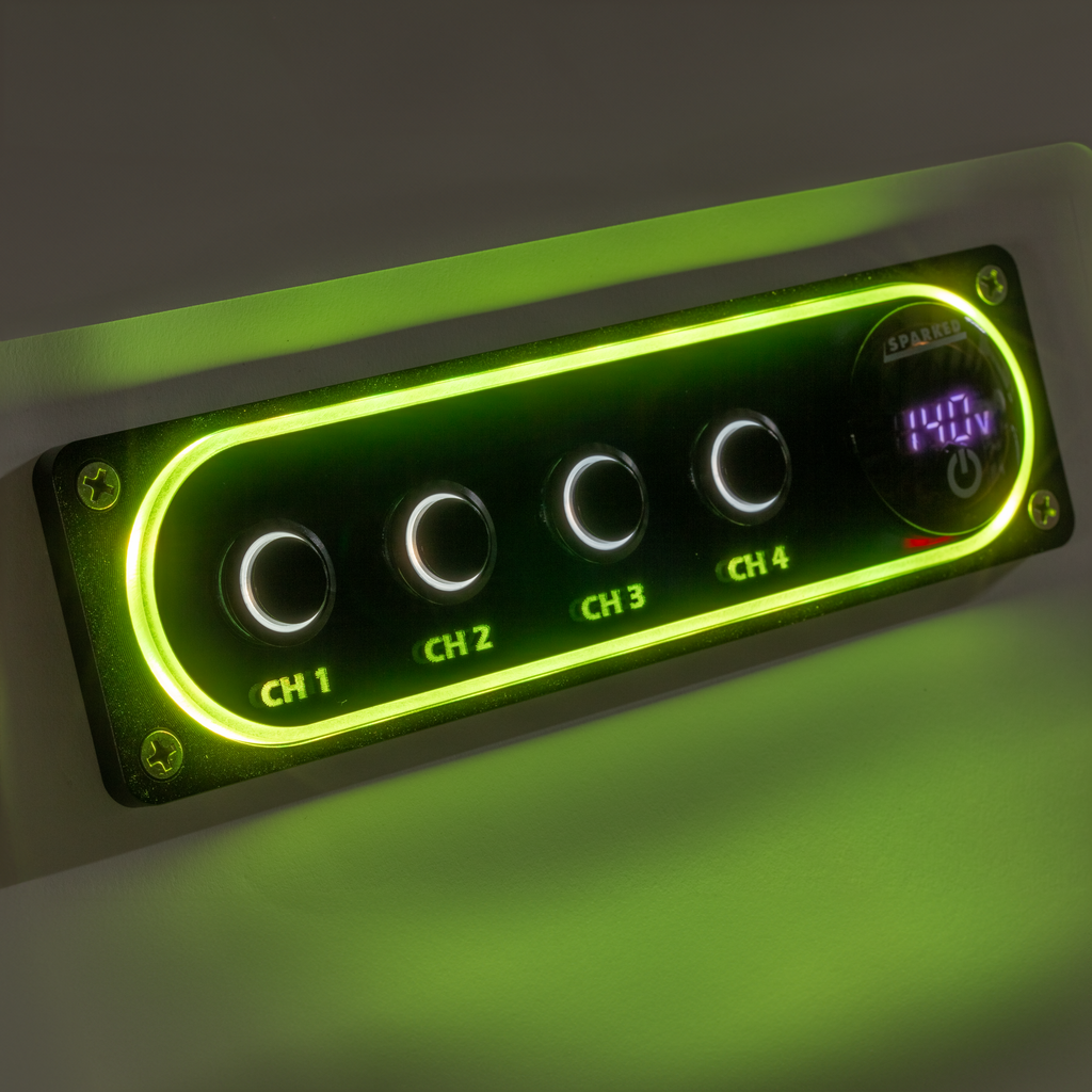 Sparked Innovations Single DIN Premium Switch and Voltmeter With ...