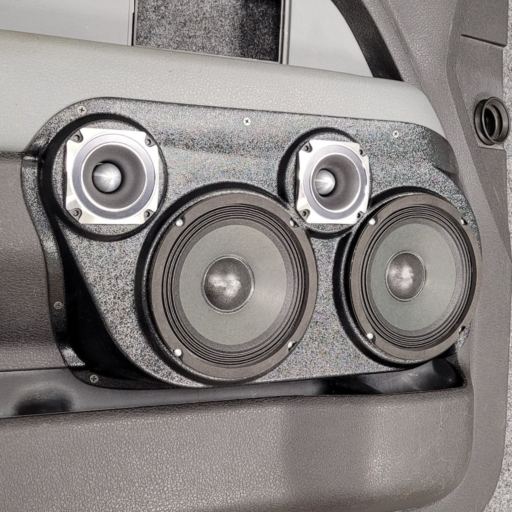 Custom Speaker Pods Dual 6-1/2″+ Dual 3-1/2″ for Front Door 09-14 Ford ...