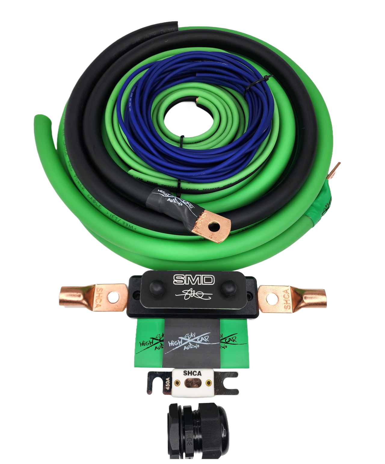 Sky High Car Audio OFC 2/0 Amp Kit - Premium 2/0 Amp Kit