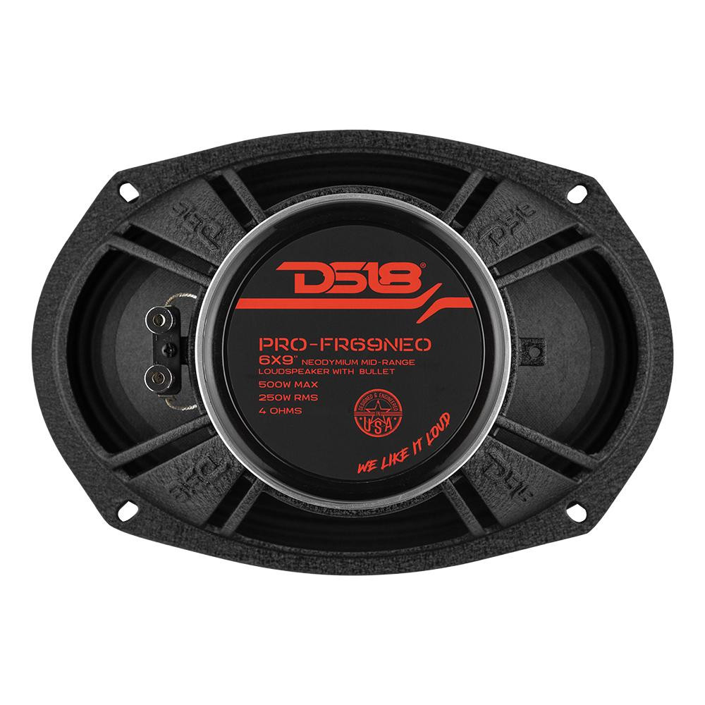 DS18 PRO 6x9" Neodymium Full-Range Loudspeaker With Bullet 500 Watts 4 ...