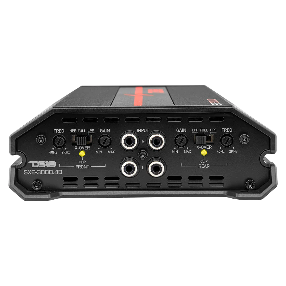 DS18 SXE-3000.4D Class D 4-Channel Full-Range Car Amplifier 200 x 4 RMS ...