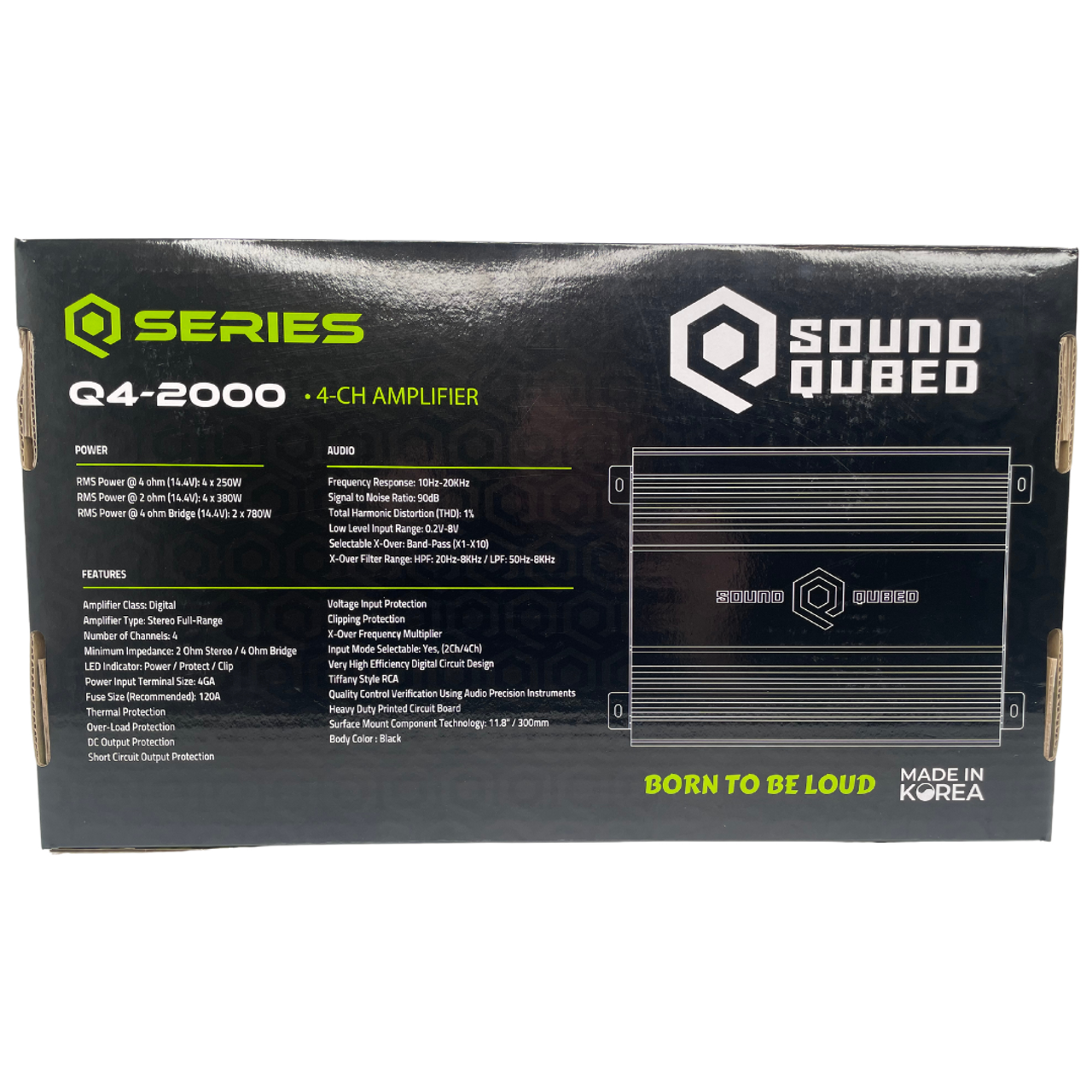 SoundQubed Q4-2000 Q series 2000 Watt 4 Channel Amp