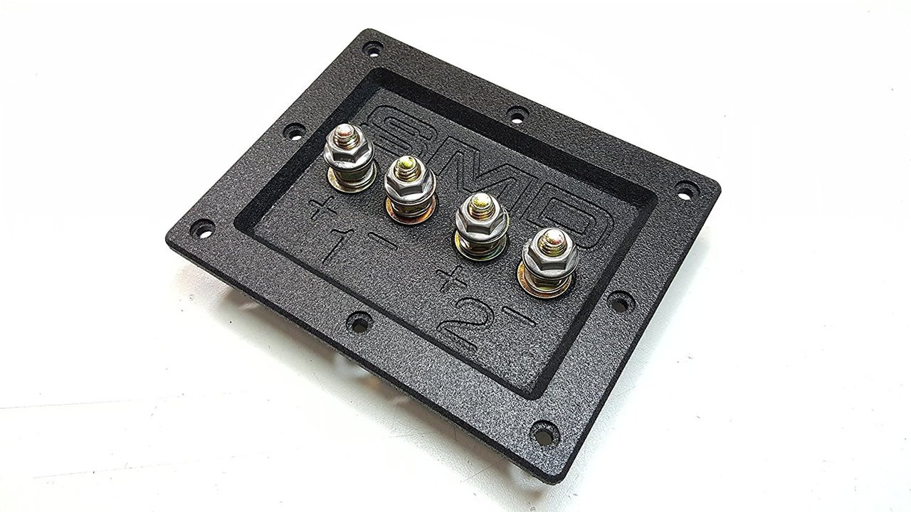 SMD 2 Channel Heavy Duty Speaker Terminal (Grade 8) (3/4" PVC Black ...