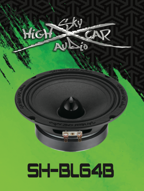 Sky High Car Audio SH-BL64 6.5" 4 ohm Midrange Loudspeaker Speakers ...