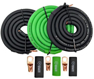 SoundQubed 4 Gauge Big 3 Upgrade Kit - OFC Wire