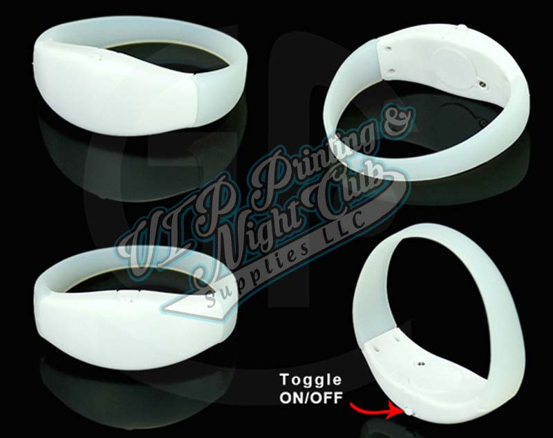 RF Remote Control LED Wristband Bracelet CUSTOM LOGO IMPRINT - RGB ...