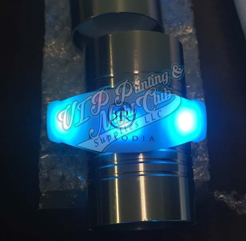 RF Remote Control LED Wristband Bracelet CUSTOM LOGO IMPRINT - RGB ...
