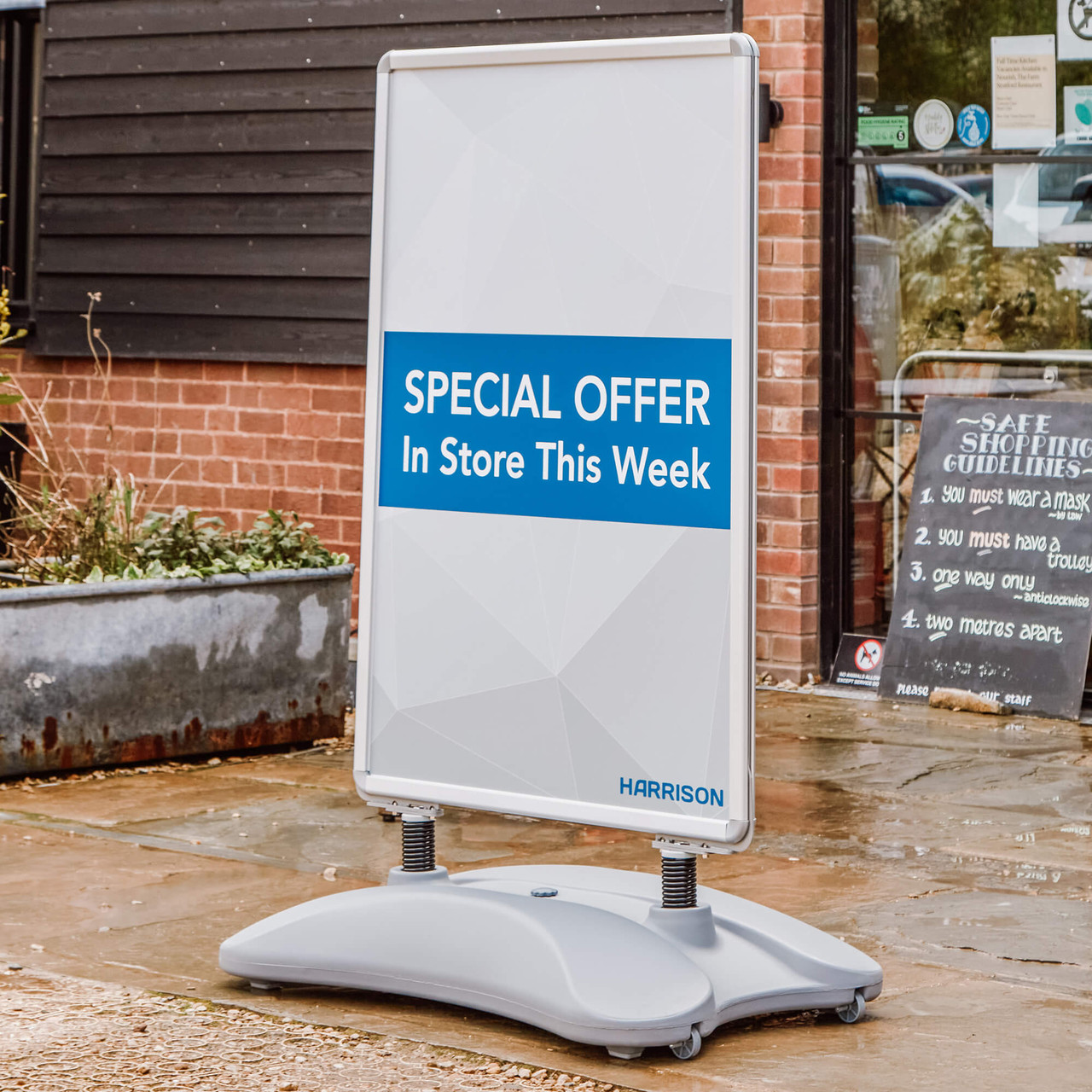 A0/A1 Forecourt Pavement Sign With Water Base - Pack of 1