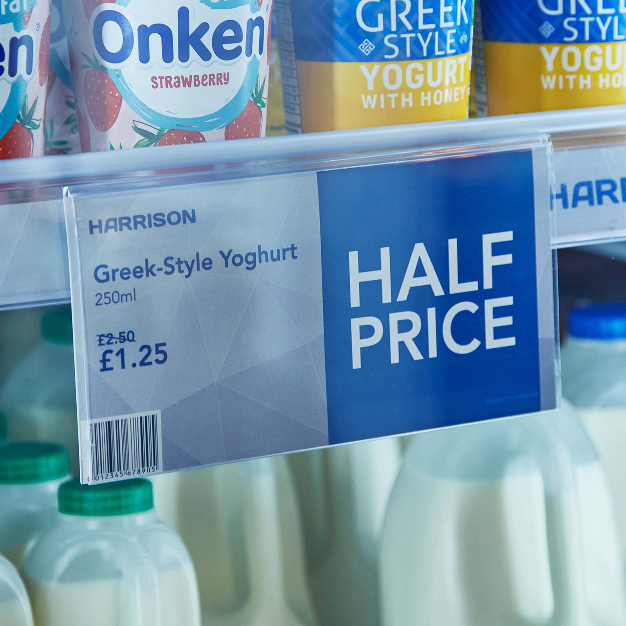 105mm Hinged Side Loading Shelf Barker Pack of 100 | Shelf Mounting