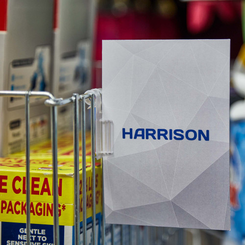 Plastic Vertical Wire Basket Sign Holders - 25mm