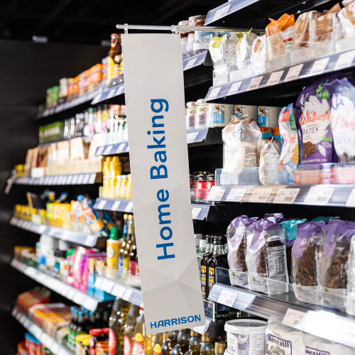 Magnetic Telescopic Aisle Fin | Shelf Banner Arm | 570-950mm
