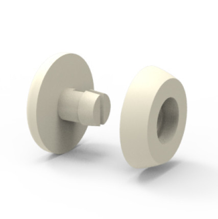 No 75 Plastic Snap Studs - 7.5mm - White - Pack of 1000