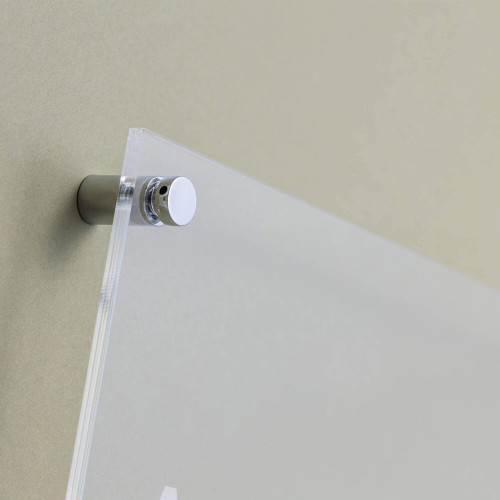 Metal Stand Off Wall Mount Fixings - 19 x 25mm - Pack of 4