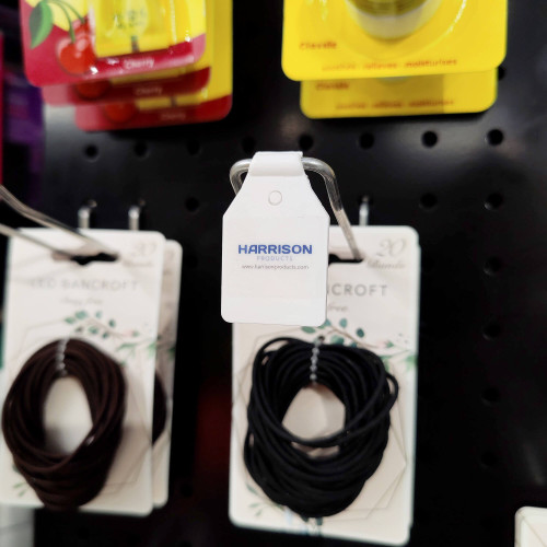 Locking White Swing Tags for Euro Hooks - Pack of 100