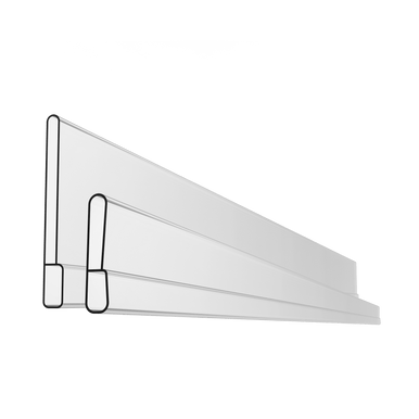 Extruded PVC Shelf Risers - Pack of 50