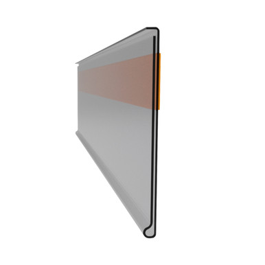 35mm Shelf-Edge Data Strips with 9mm Red Liner Adhesive Tape - Cut to Order