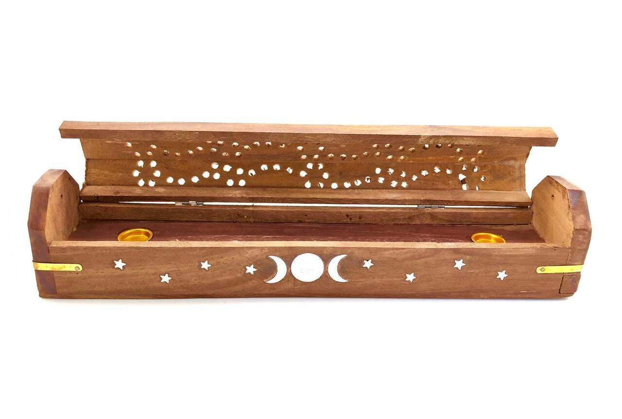 Triple Moon Goddess Box Wooden Boxes | New Moon Beginnings
