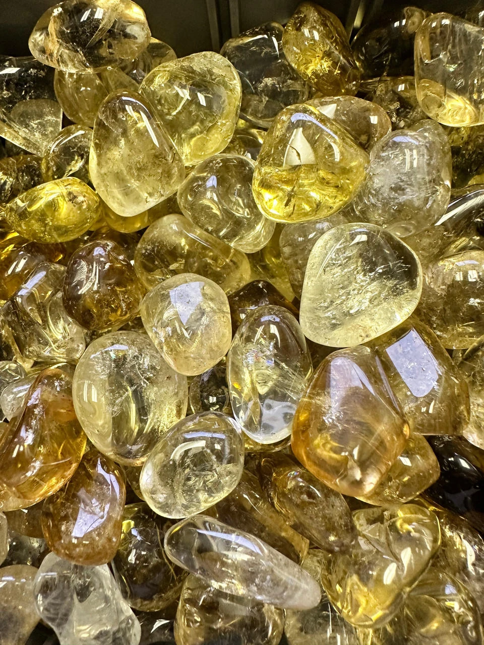 Treated Citrine Tumbled Stone (heated amethyst) | New Moon Beginnings