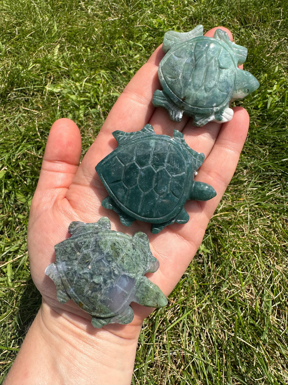Moss Agate Turtle | New Moon Beginnings