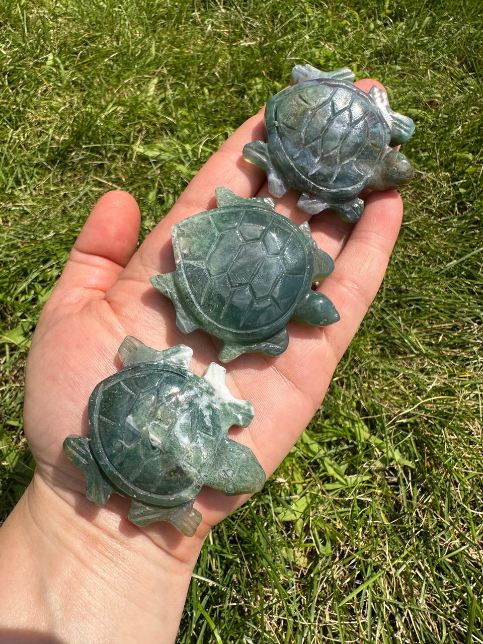 Moss Agate Turtle | New Moon Beginnings