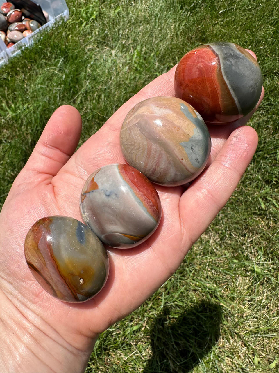 Polychrome Jasper Palm Stone (Small) - New Moon Beginnings | New Moon ...