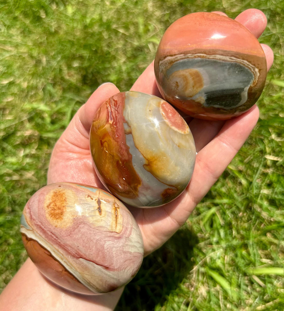 Polychrome Jasper Palm Stone | New Moon Beginnings