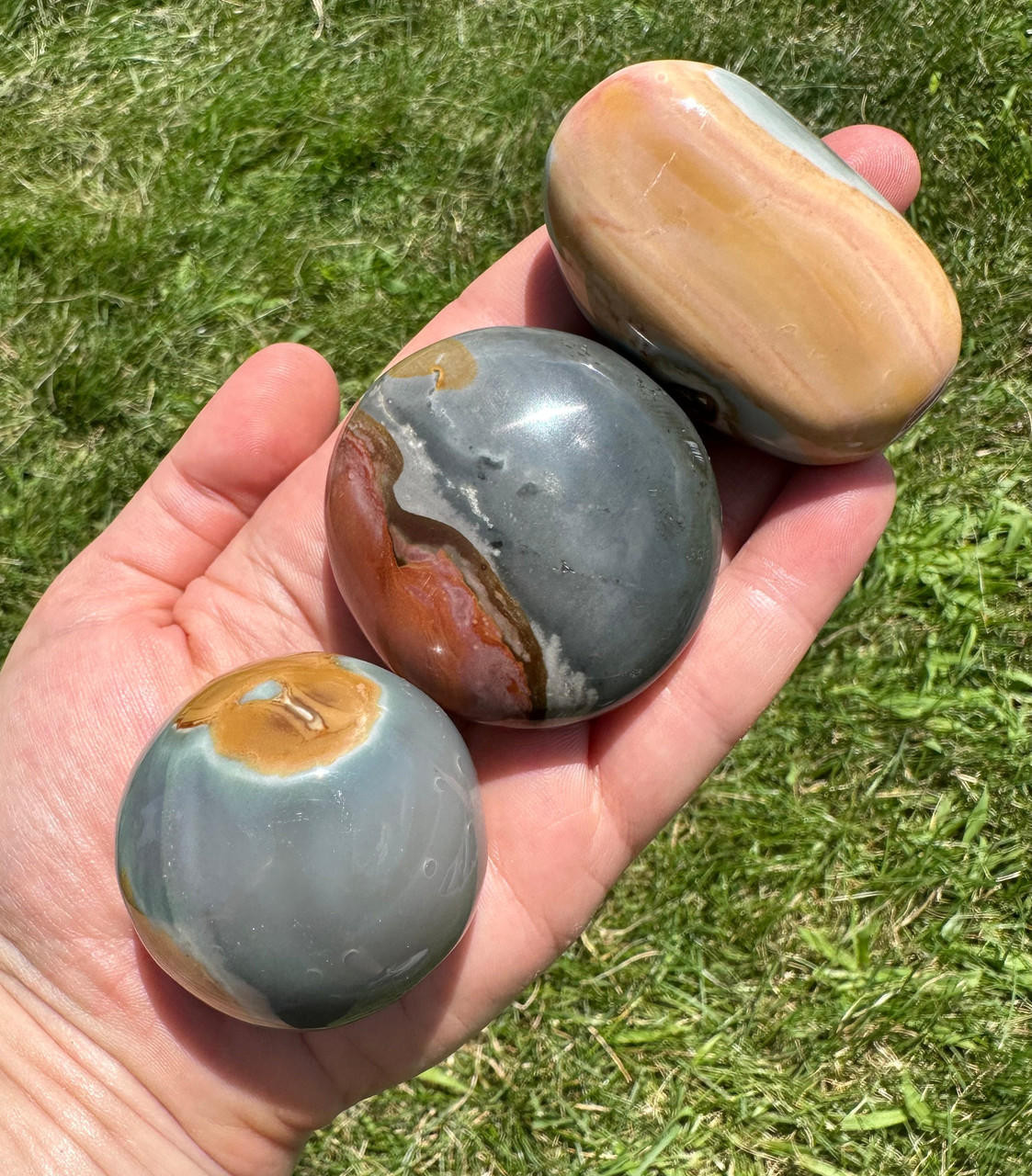 Polychrome Jasper Palm Stone | New Moon Beginnings