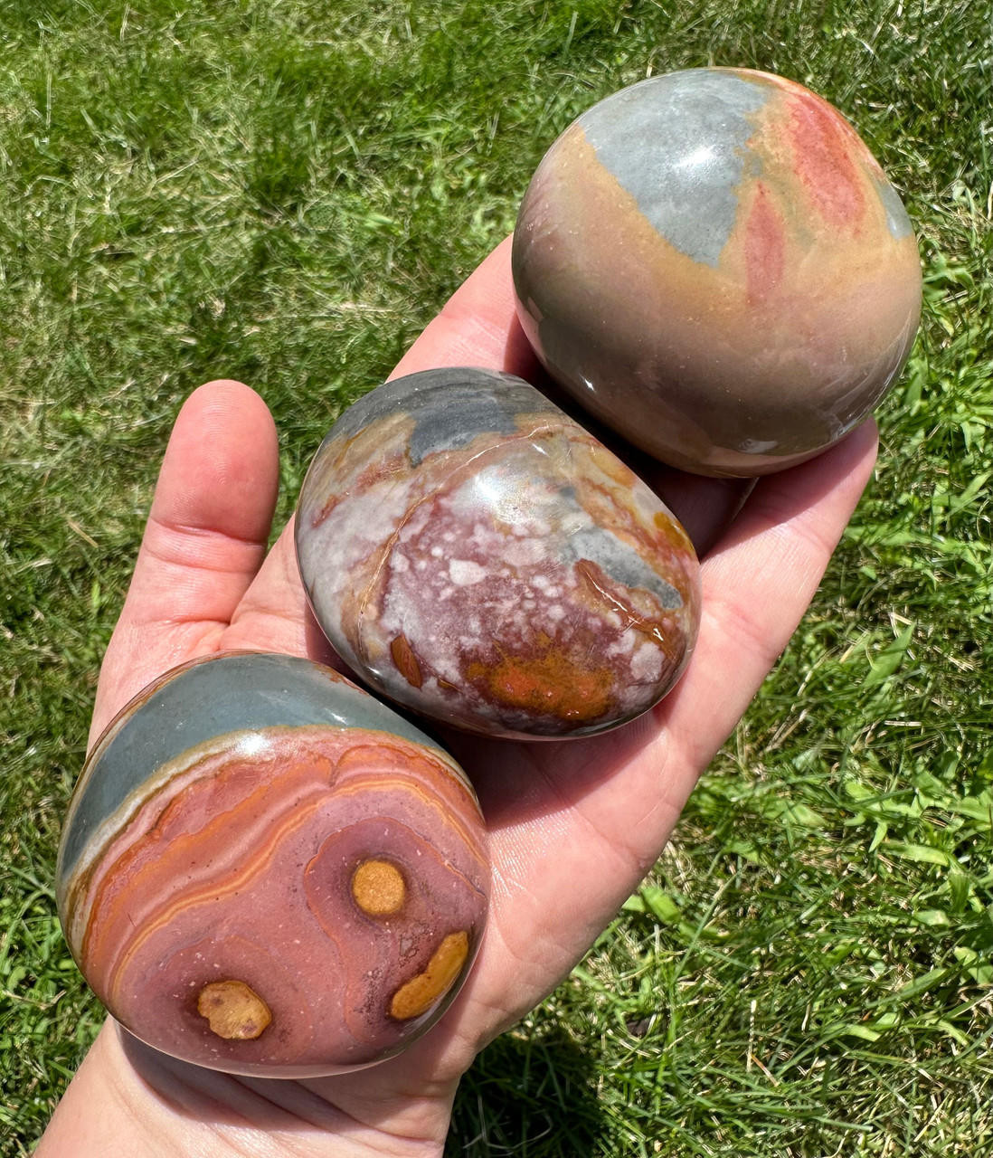 Polychrome Jasper Palm Stone | New Moon Beginnings
