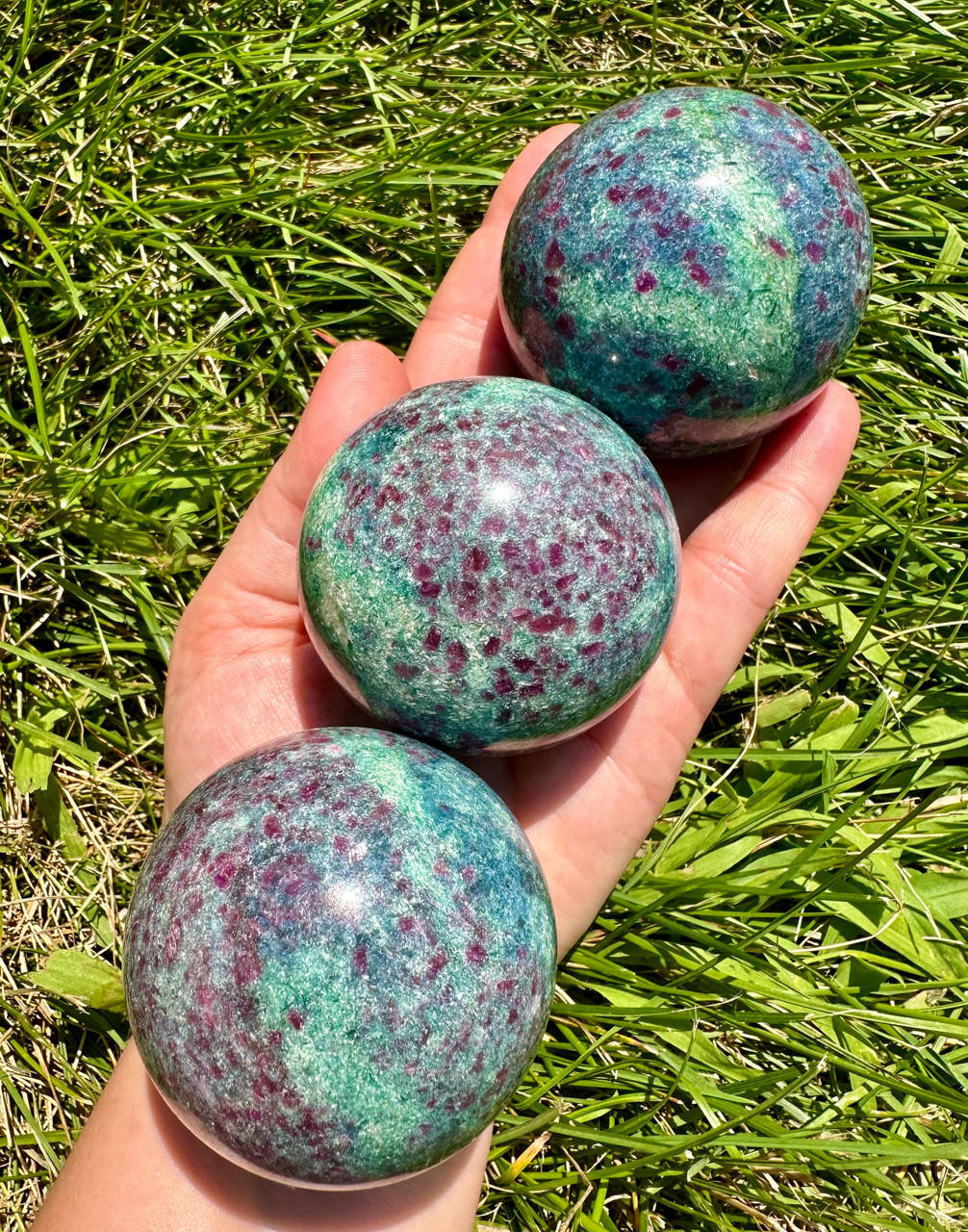 Ruby Fuchsite Kyanite Sphere | New Moon Beginnings