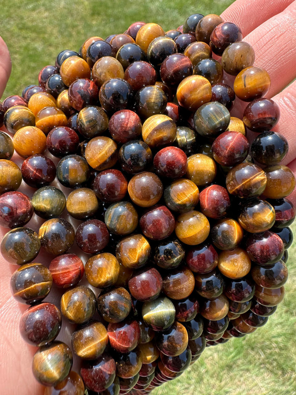 Tigers Eye Mix Blue Gold Red Grade A New Moon Beginnings New Moon Beginnings
