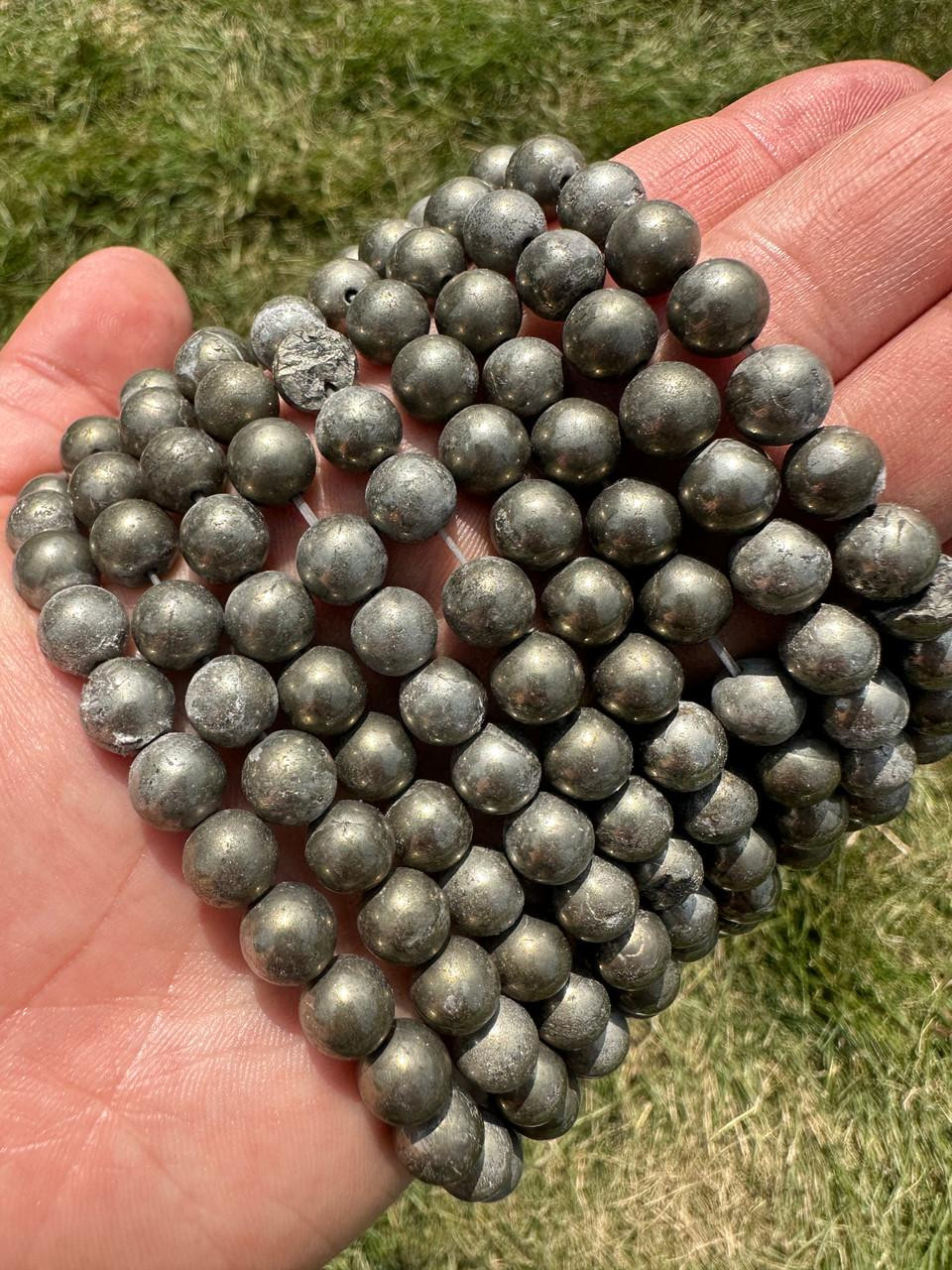 Pyrite Bead Strand - Grade A | New Moon Beginnings