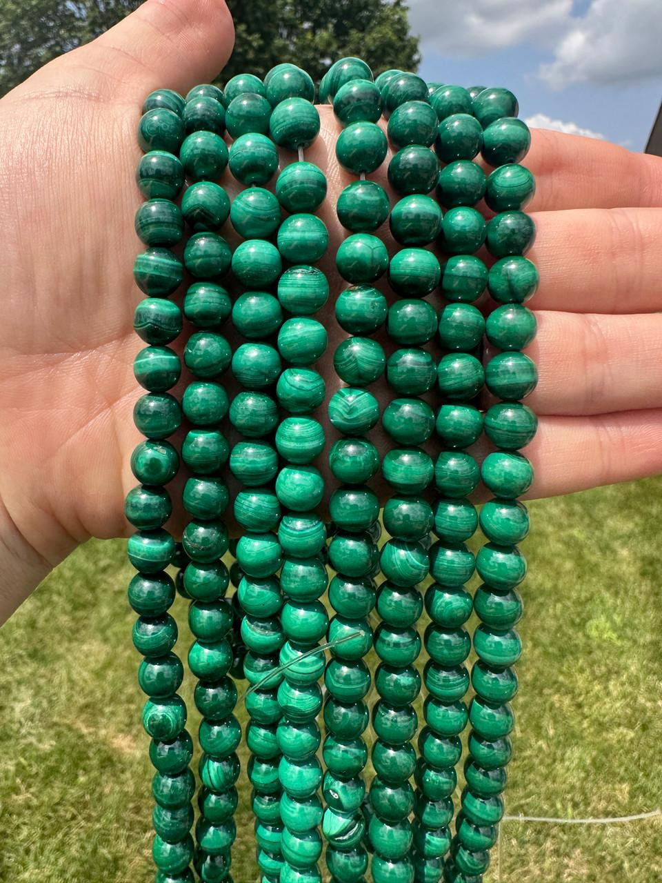 Malachite Bead Strand - Grade B | New Moon Beginnings