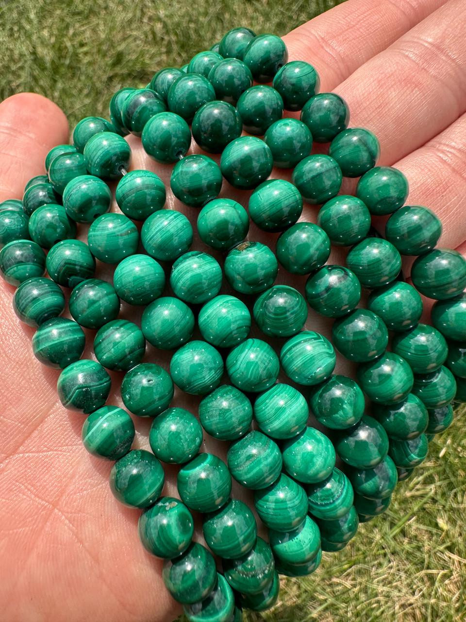 Malachite Bead Strand - Grade B | New Moon Beginnings