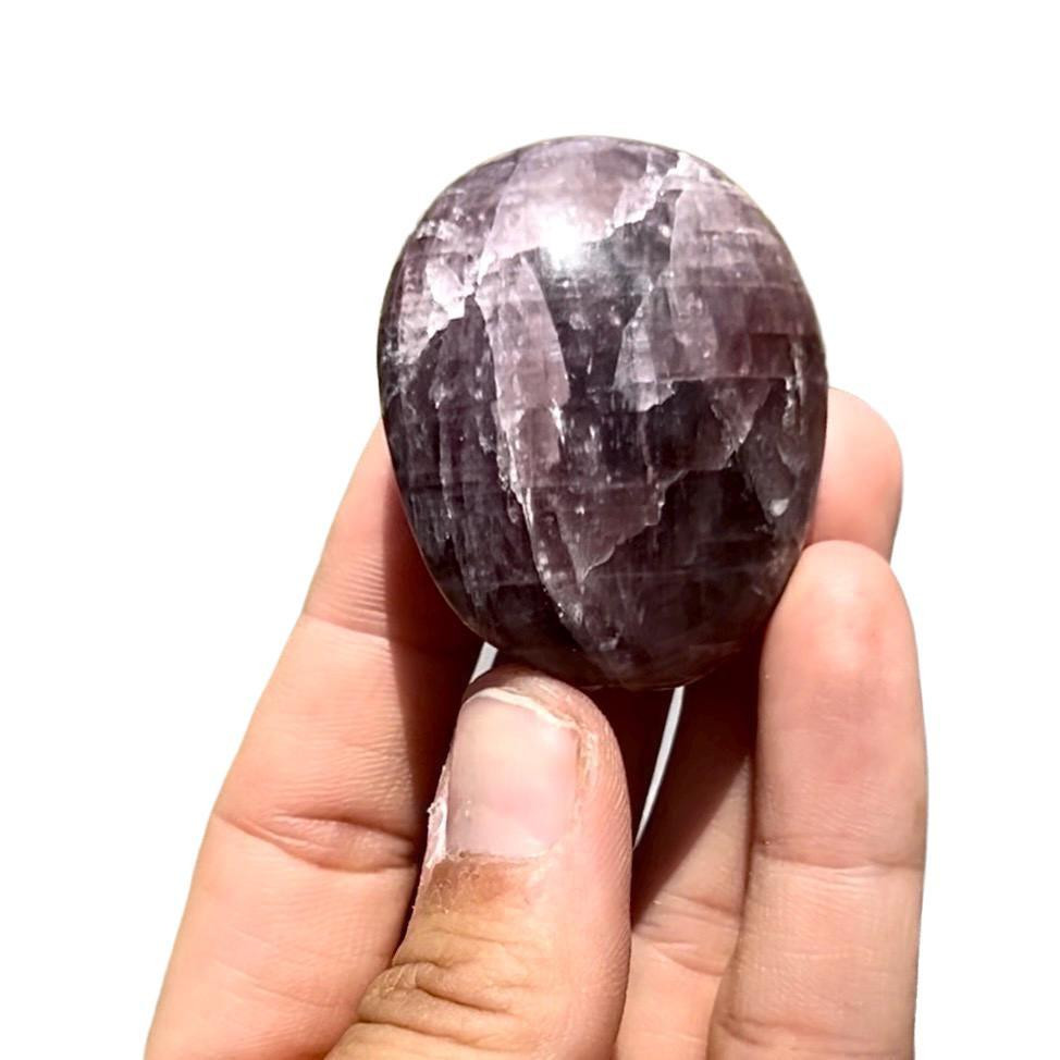 Purple Angelite Palm Stone (Purple Anhydrite) | New Moon Beginnings