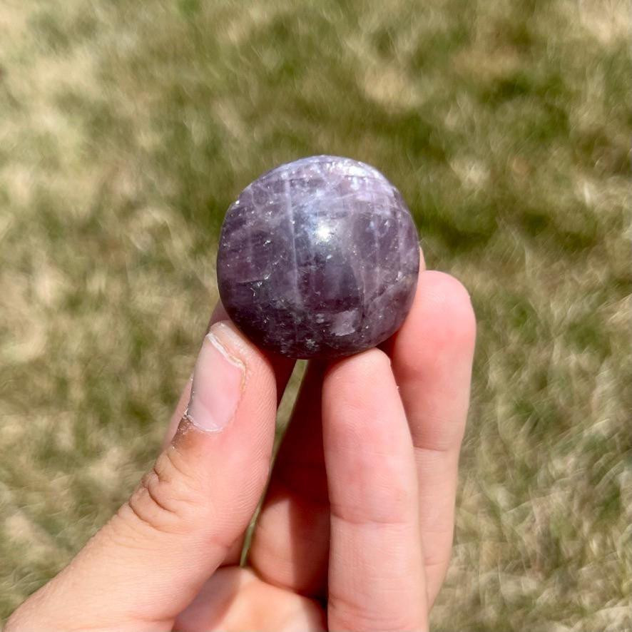 Purple Angelite Palm Stone (Purple Anhydrite) | New Moon Beginnings