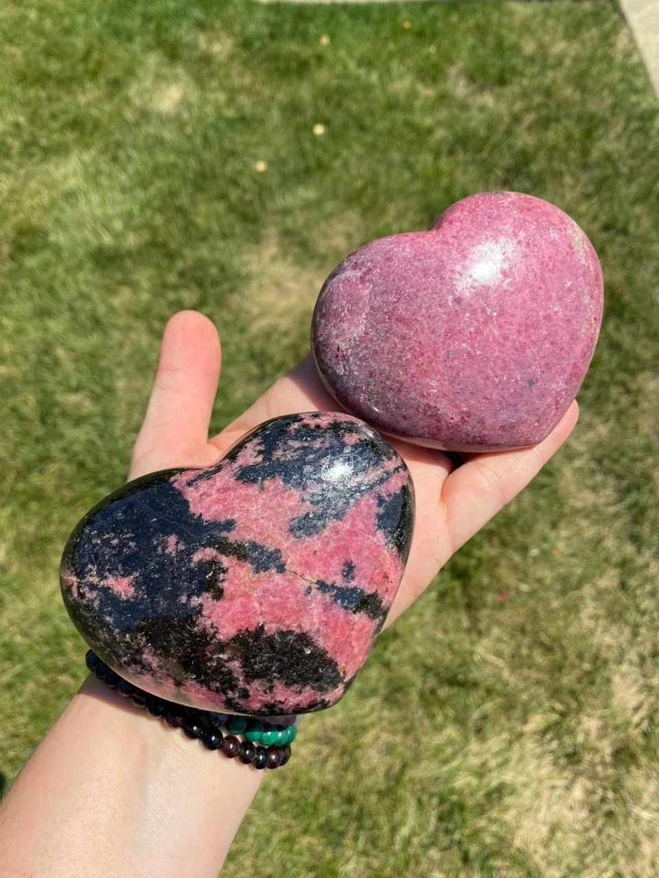 Rhodonite Crystal Heart | New Moon Beginnings