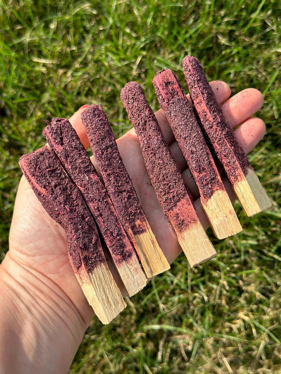 Dragon's Blood Dipped Palo Santo Stick | New Moon Beginnings