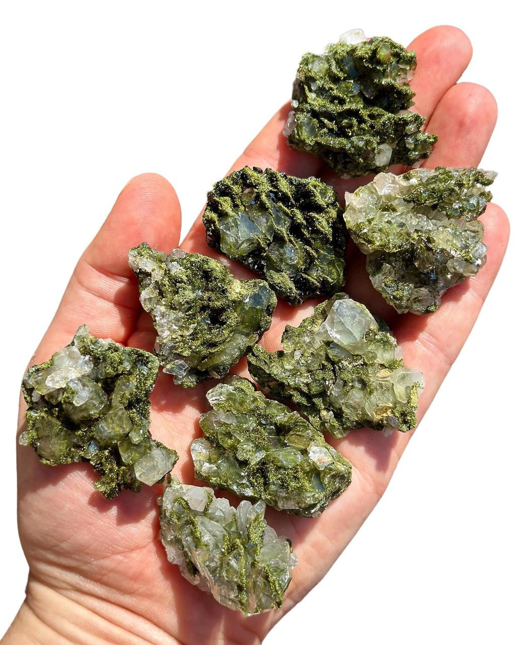 Fairy Forest Epidote with Quartz from Turkey | New Moon Beginnings