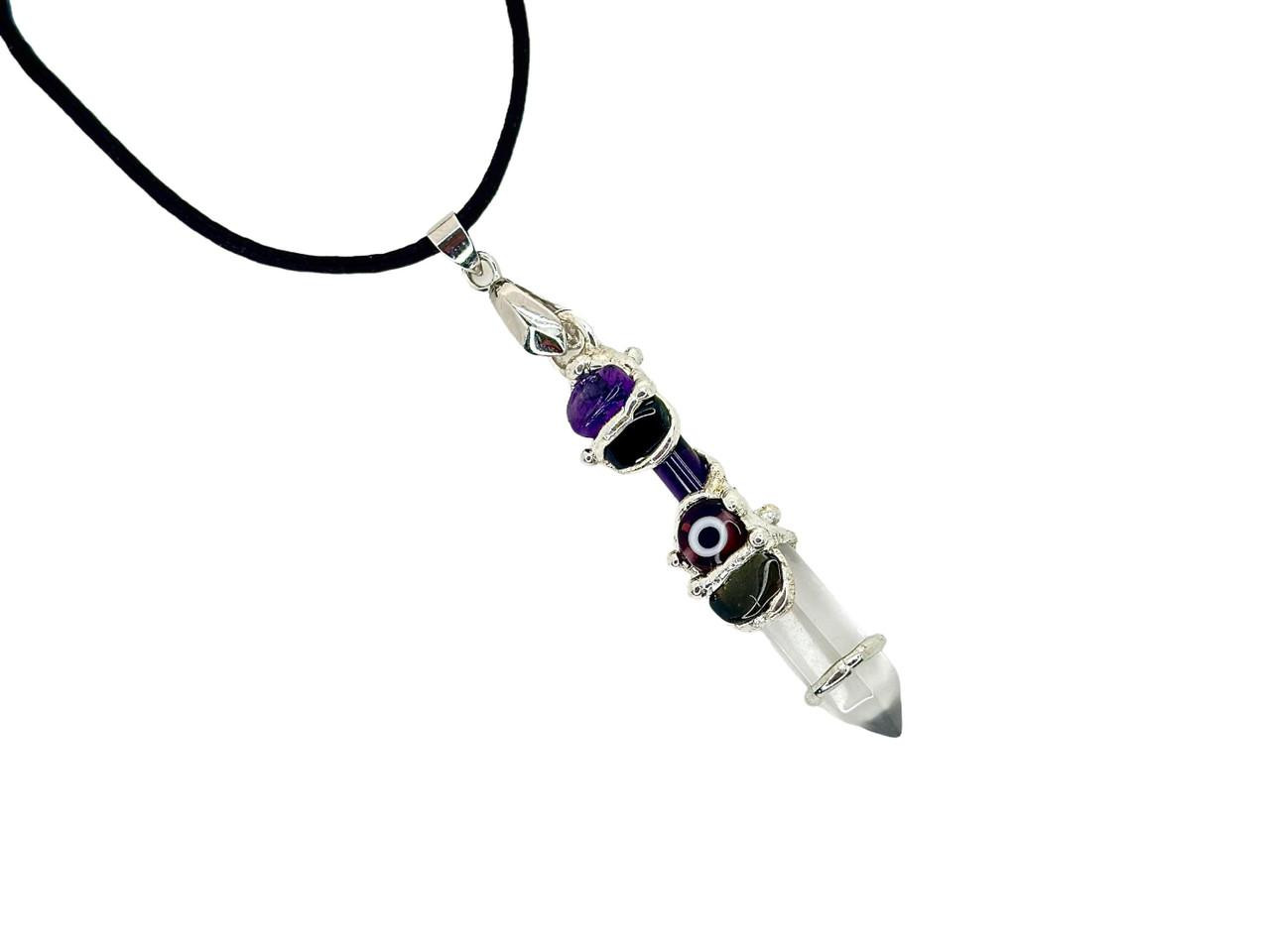 Evil Eye Shield Wand Amulet (Purple) - Pendant for Protection | New ...