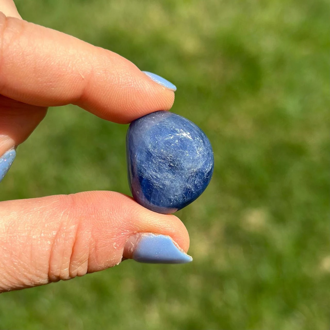 Blue Sapphire Tumbled Stone (Grade AA) Polished Blue Sapphire Gemstone ...