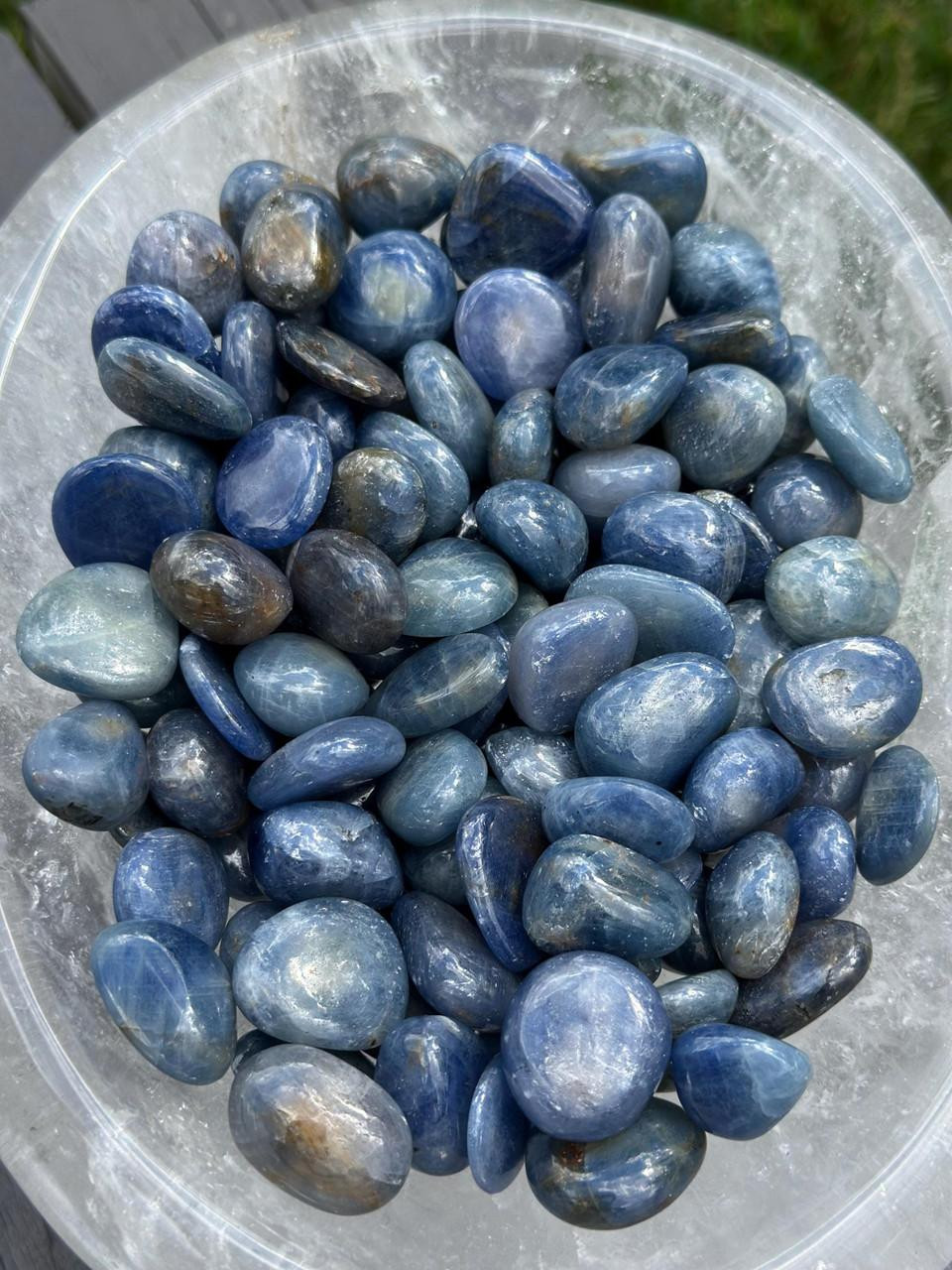 Blue Sapphire Tumbled Stone (Grade AA) Polished Blue Sapphire Gemstone ...