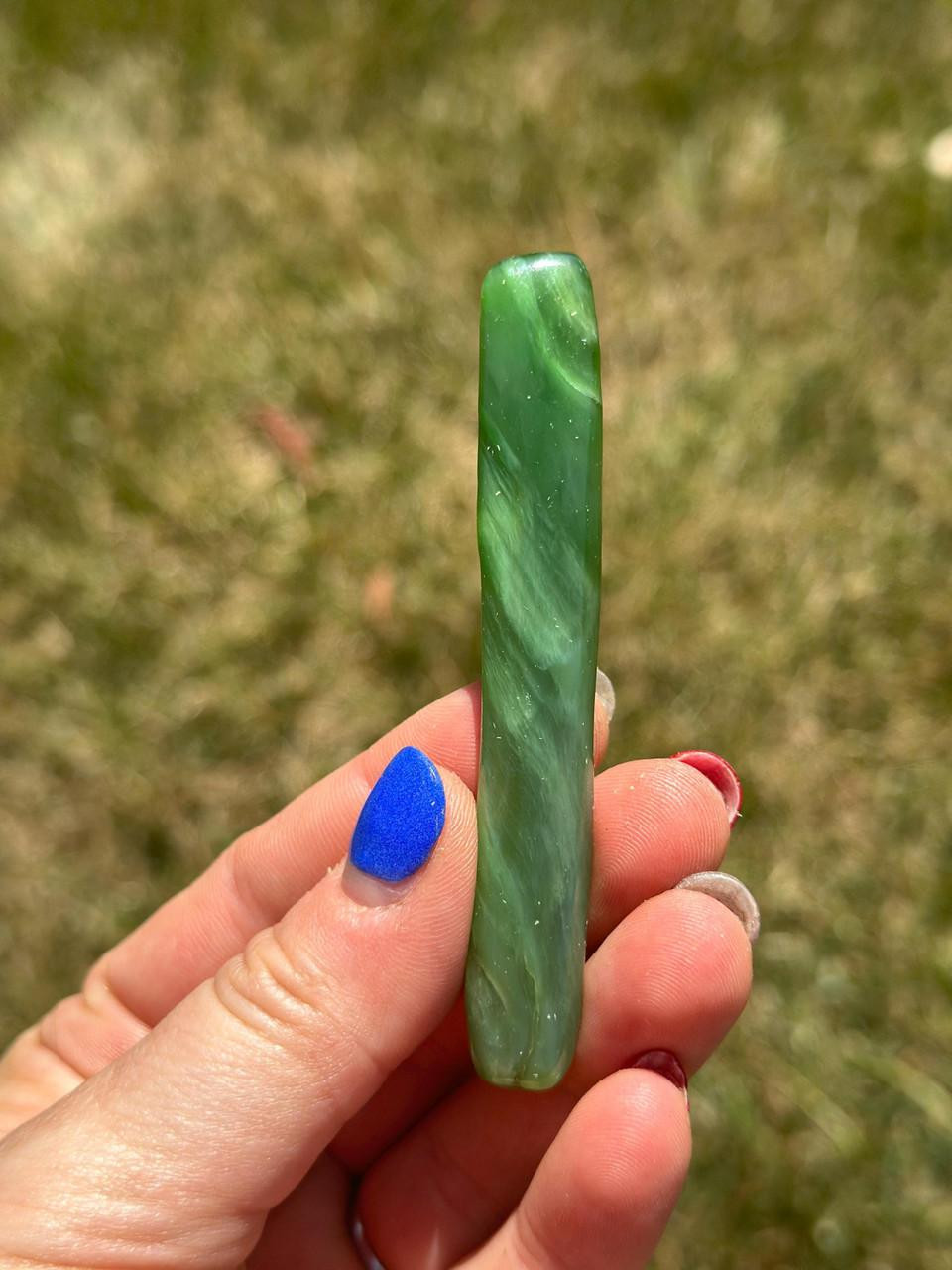 Nephrite Jade Wand - Grade AA Siberian Jade Stone | New Moon Beginnings