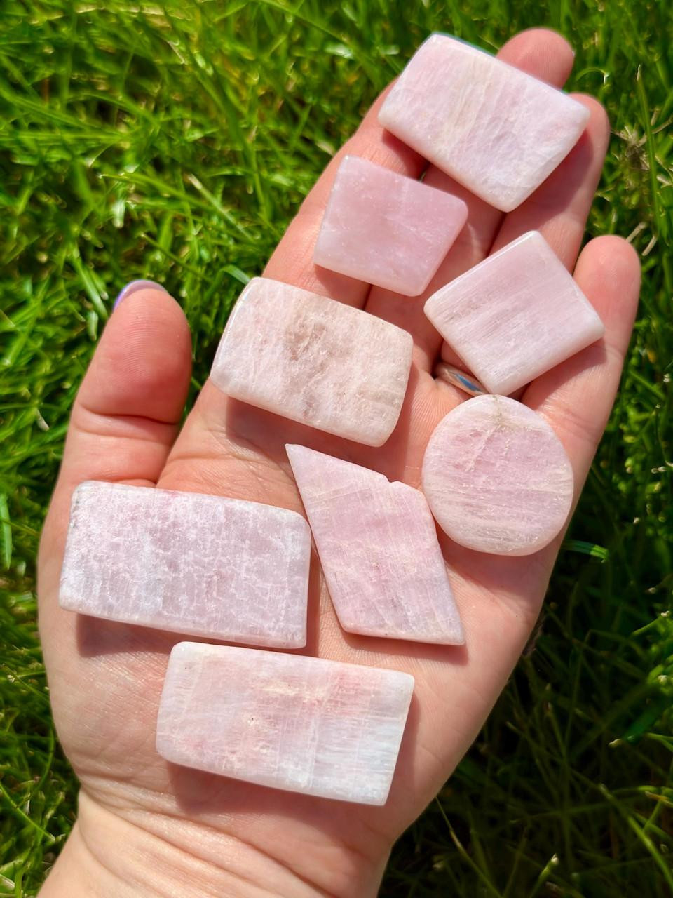 Pink Petalite Slice (Grade AA) Polished Petalite Crystal - New Moon ...