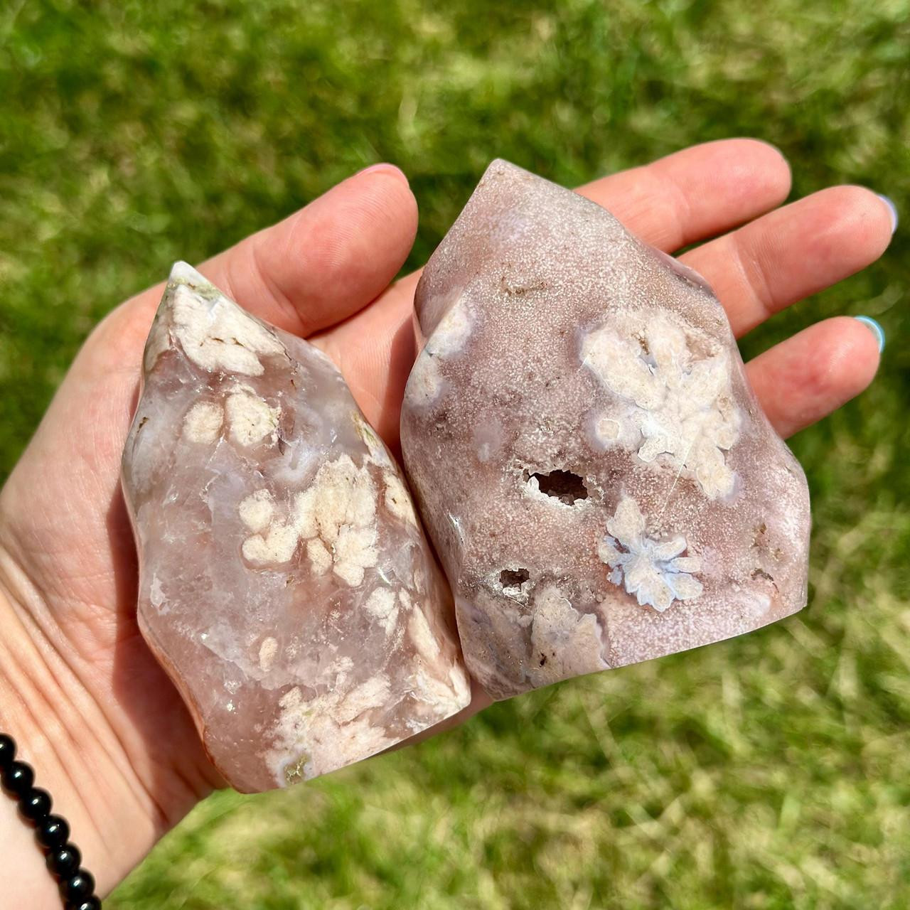 Flower Agate Flame Tower - New Moon Beginnings | New Moon Beginnings