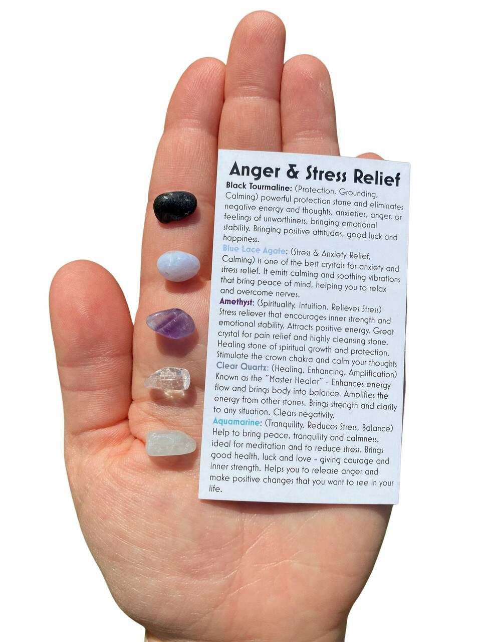 Anger & Stress Relief Stone Set (Small Chips) | New Moon Beginnings