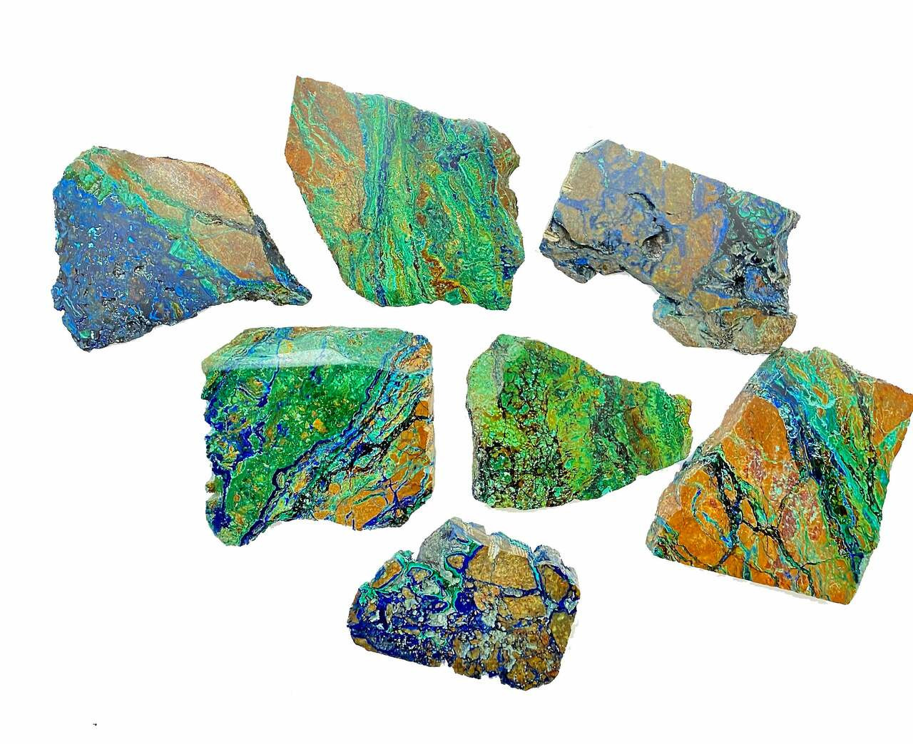 Azurite & Malachite Slab - Front Polished Crystal | New Moon Beginnings